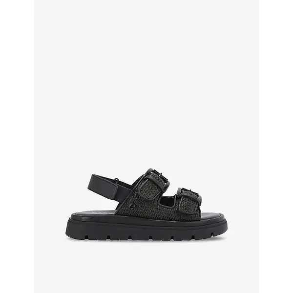 Carvela Pavilion Slingback Raffia Sandals - Black