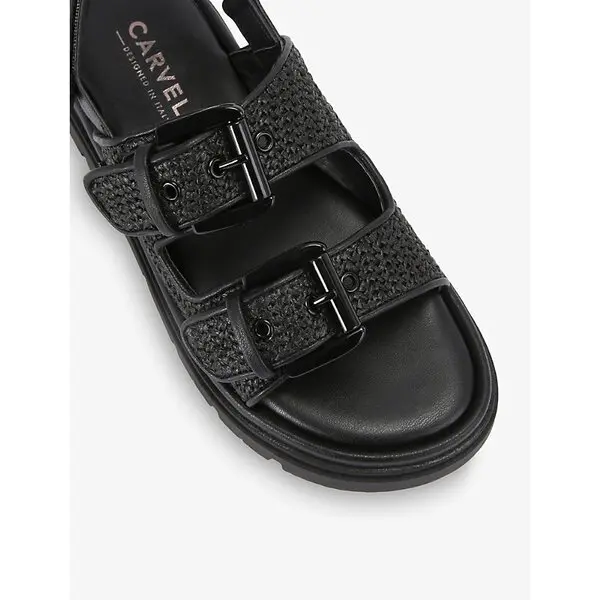 Carvela Pavilion Slingback Raffia Sandals