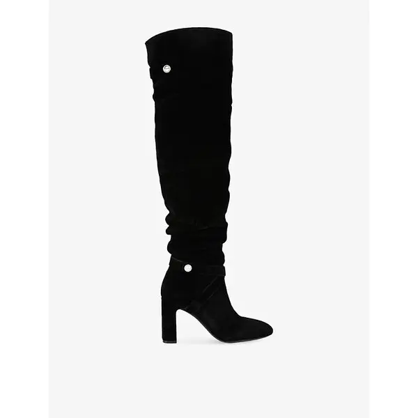 Carvela Slouch Suede Over-the-knee Boots - Black