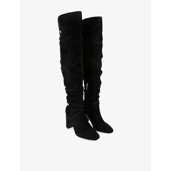 Carvela Slouch Suede Over-the-knee Boots - Black