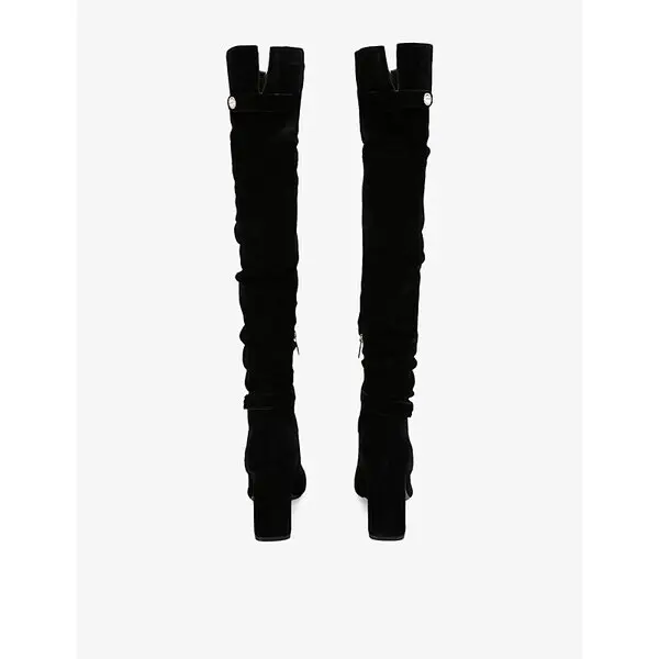 Carvela Slouch Suede Over-the-knee Boots - Black