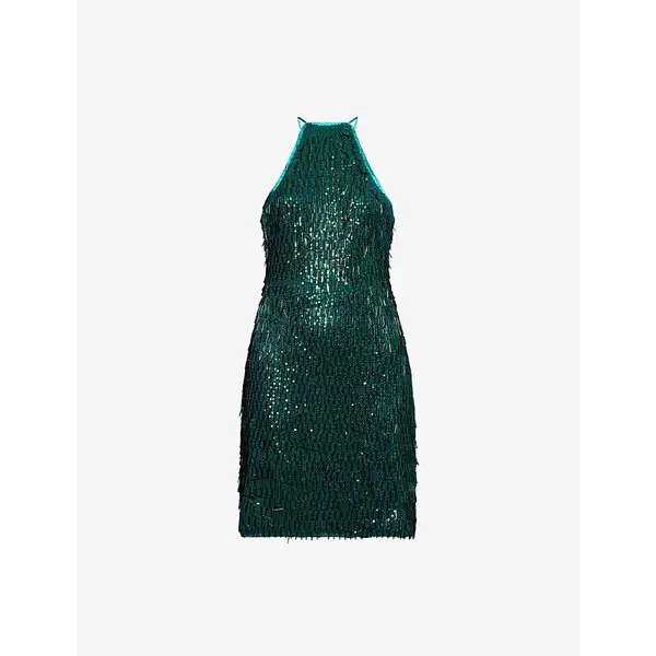 AMY LYNN Foxy Sequin Woven Mini Dress - Teal