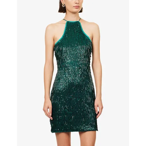 AMY LYNN Foxy Sequin Woven Mini Dress