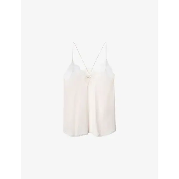 Zadig&Voltaire Christy Silk Camisole Top - Ecru