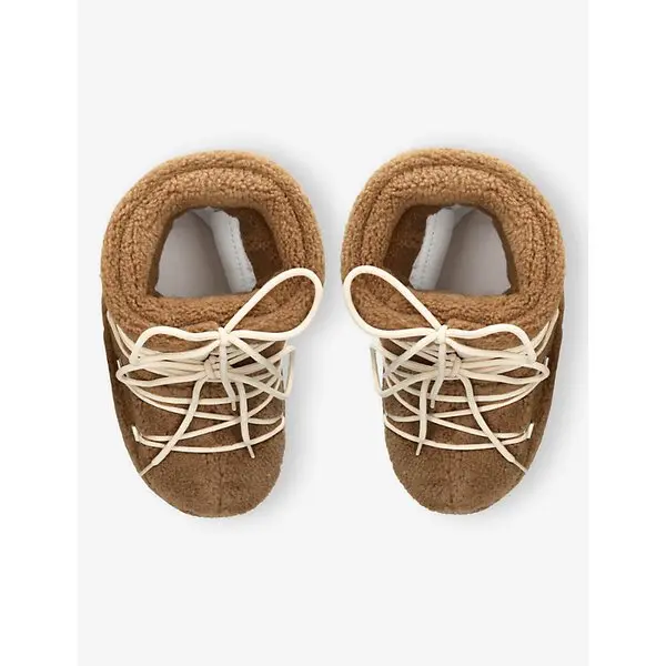 Moon Boot Icon Low Fleece Lace-up Boots - Camel