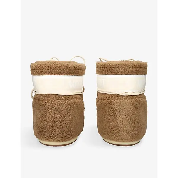 Moon Boot Icon Low Fleece Lace-up Boots - Camel