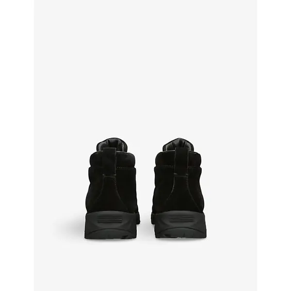Zegna Triple Stitch Vetta Suede High-top Trainers - Black
