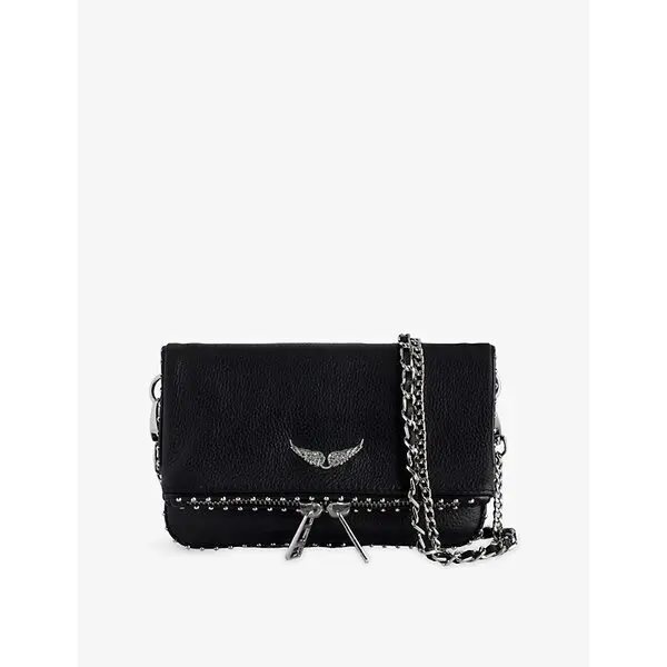 Zadig&Voltaire Rock Nano Leather Clutch Bag - Black