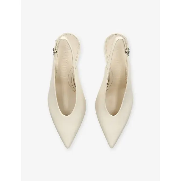 AeydĒ Carla 75 Leather Slingback Pumps