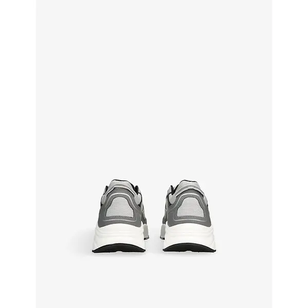 CLEENS Pulse Runner Leather And Mesh Trainers - Grey/p.cmb