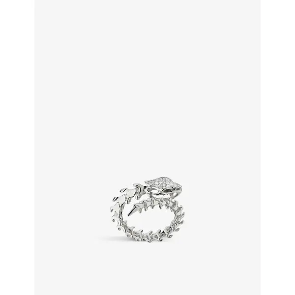SHAUN LEANE Serpent Trace Sterling And Diamond Wrap Ring