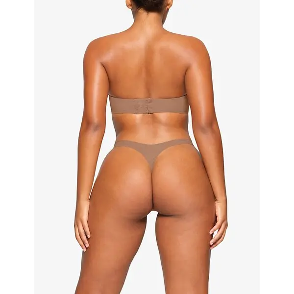 SKIMS Fits Everybody Stretch-woven Strapless Bra - Sienna