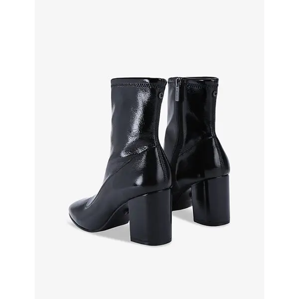 Carvela Strut Patent Faux Leather Ankle Boots