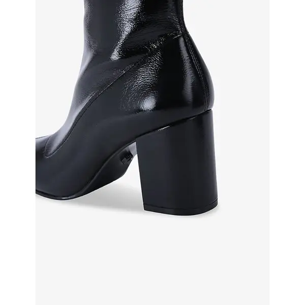 Carvela Strut Patent Faux Leather Ankle Boots