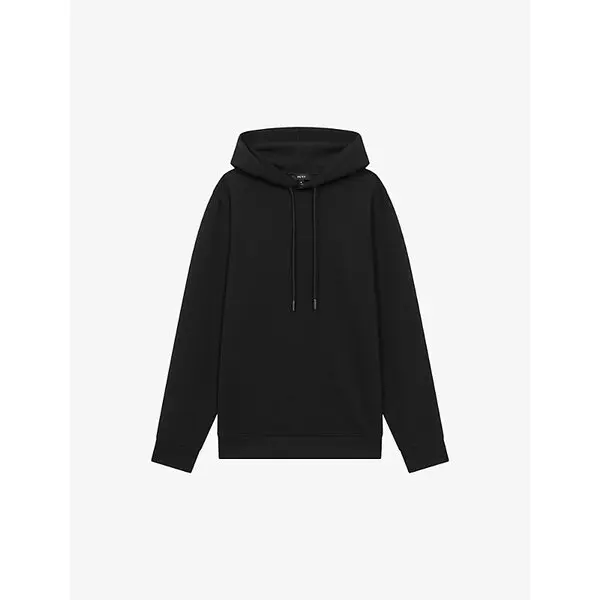 REISS Fabien Long-sleeve Stretch-jersey Hoodie