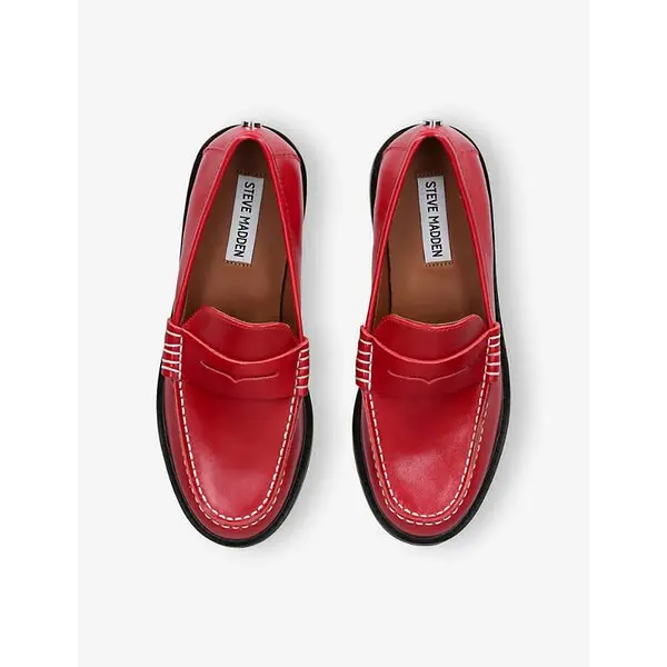 Steve Madden Madison Leather Loafers - Wine