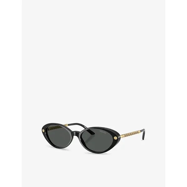 Versace Oval Frame Acetate Sunglasses