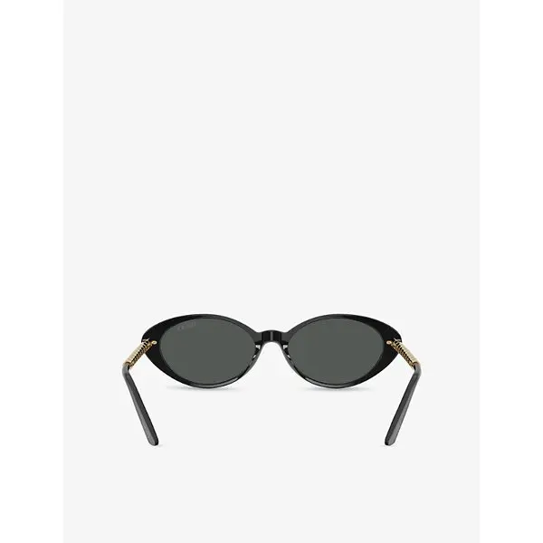 Versace Oval Frame Acetate Sunglasses