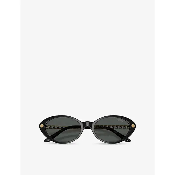 Versace Oval Frame Acetate Sunglasses