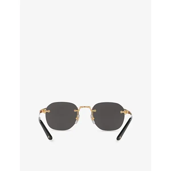 Cartier Square Frame Metal Sunglasses