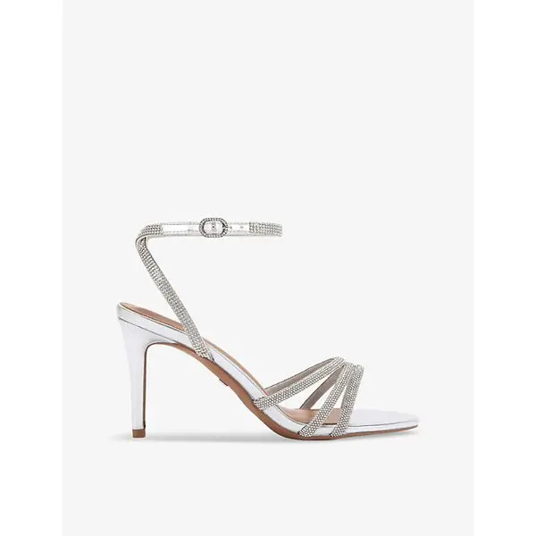 Kurt Geiger Embellished Stiletto Heeled Sandals - Silver