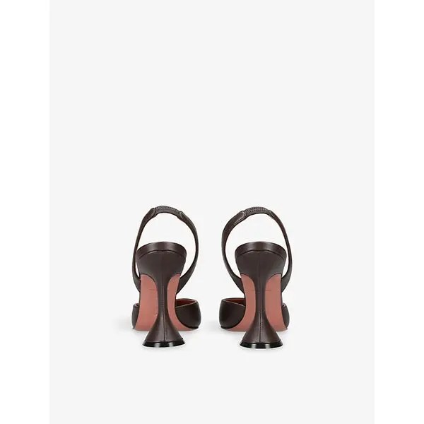 Amina Muaddi Holli Slingback 95 Leather Courts