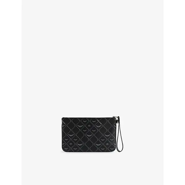 Zadig&Voltaire Revoltaire Z Monogram Faux-leather Pouch - Black