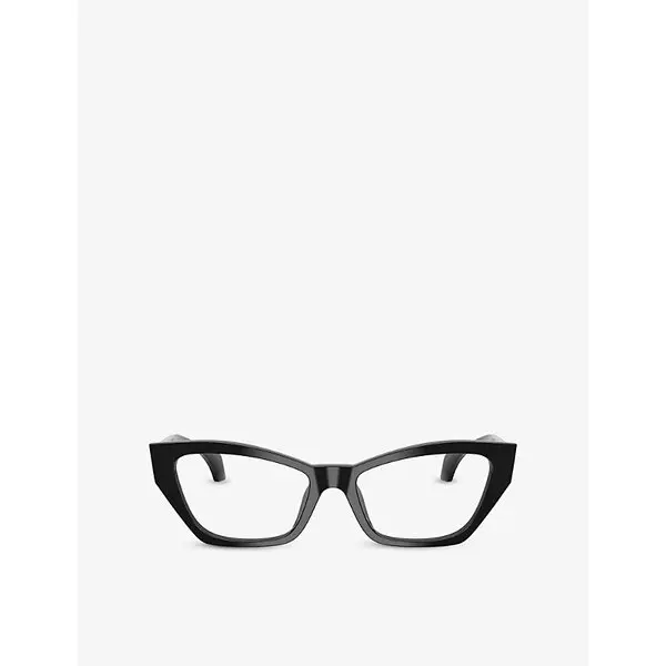 Versace Cat Eye Acetate Optical Eyeglasses - Black