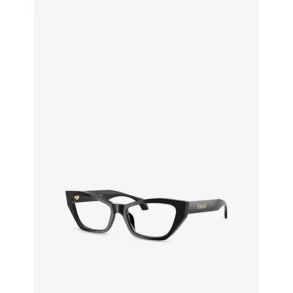 Versace Cat Eye Acetate Optical Eyeglasses - Black