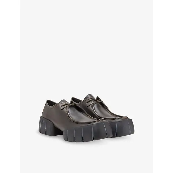DIESEL® D-tex Wb Leather Shoes With Chunky Sole - H1509