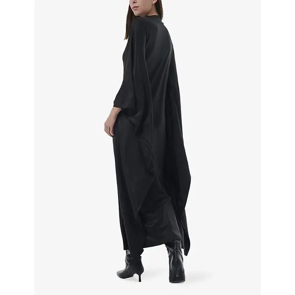 LEEM Silhouette-effect Fitted Woven Kaftan Dress