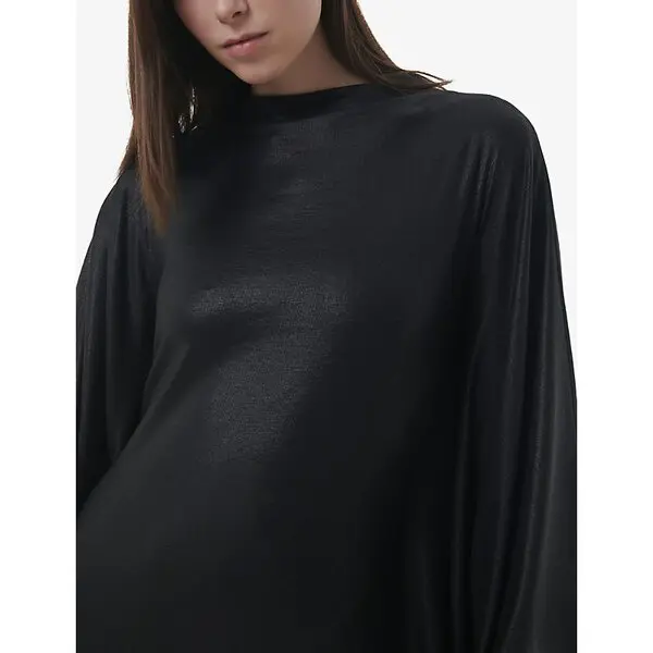 LEEM Silhouette-effect Fitted Woven Kaftan Dress