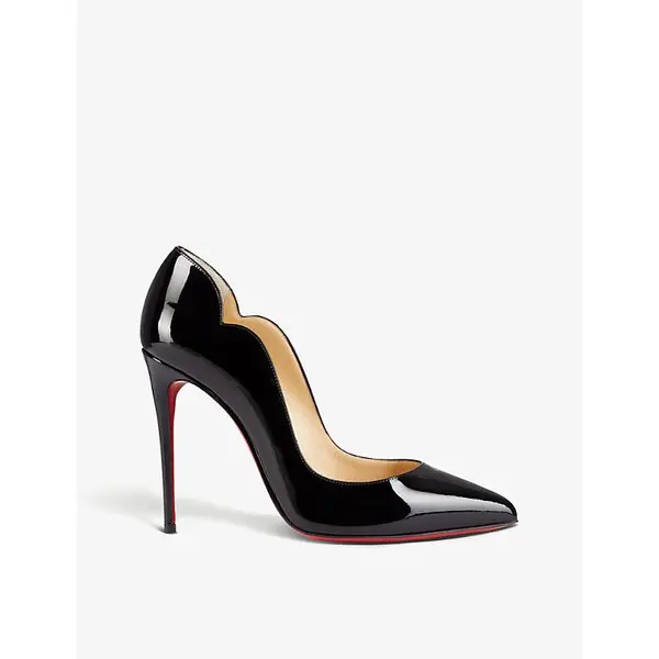 CHRISTIAN LOUBOUTIN Hot Chick 100 Patent-leather Courts - Black