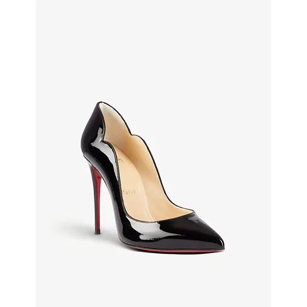 CHRISTIAN LOUBOUTIN Hot Chick 100 Patent-leather Courts - Black