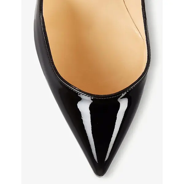 CHRISTIAN LOUBOUTIN Hot Chick 100 Patent-leather Courts - Black