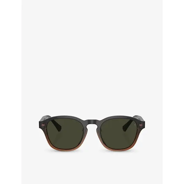 Brunello Cucinelli Round Frame Acetate Sunglasses - Brown