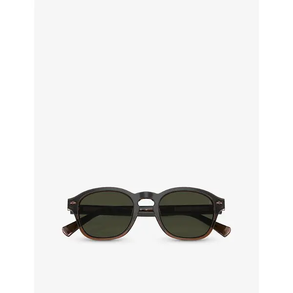 Brunello Cucinelli Round Frame Acetate Sunglasses