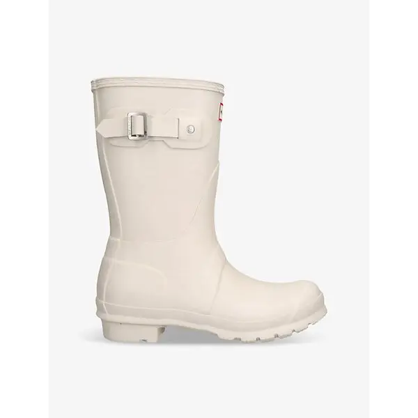 Hunter Mid Calf Rubber Wellington Boots - Bone