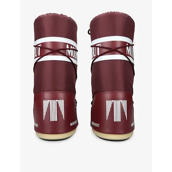 Moon Boot Icon Brand-print Shell Boots - Wine