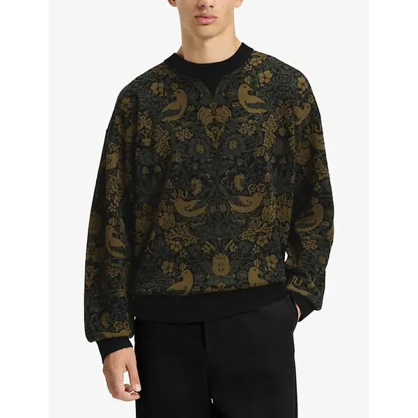 Hugo Tapestry Jacquard Relaxed Knitted Jumper