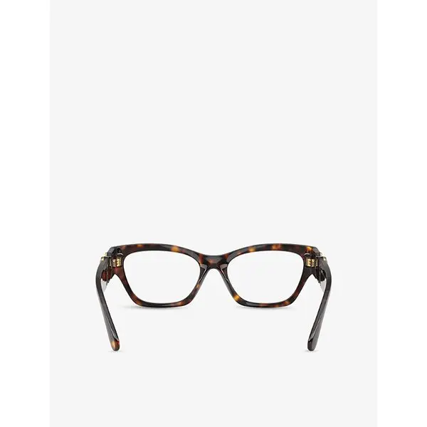 Versace Cat Eye Tortoiseshell Optical Glasses - Brown