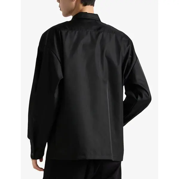 Prada Re Nylon Zip-up Woven Shirt