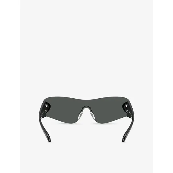 Versace Shield-frame Metal Sunglasses
