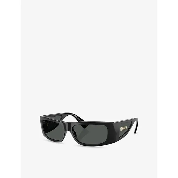 Versace Ve4482 Pillow-frame Acetate Sunglasses - Black