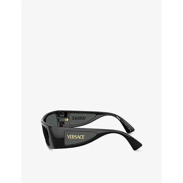Versace Ve4482 Pillow-frame Acetate Sunglasses - Black