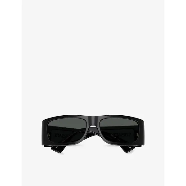 Versace Ve4482 Pillow-frame Acetate Sunglasses - Black