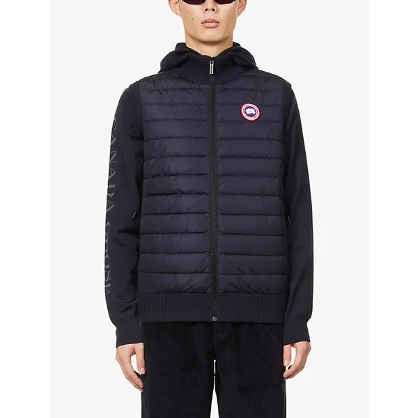Canada Goose High-neck Padded Wool And Shell-down Gilet - Navy