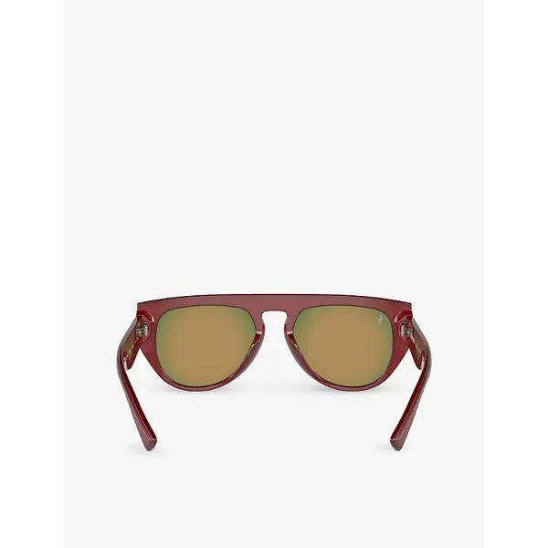 FERRARI Pilot-frame Acetate Sunglasses - Red