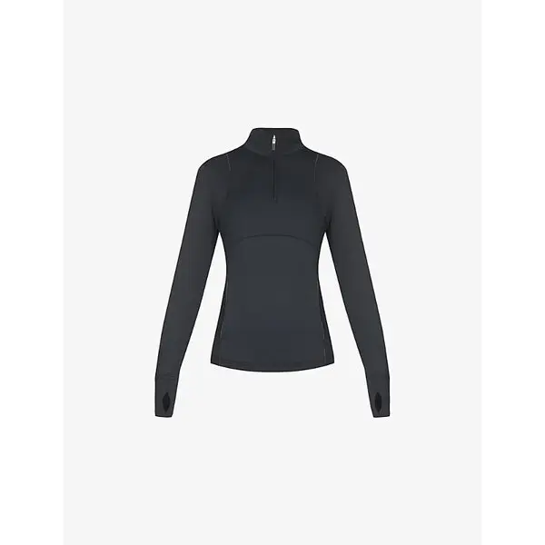 Sweaty Betty Therma Half-zip Midlayer Top - Black