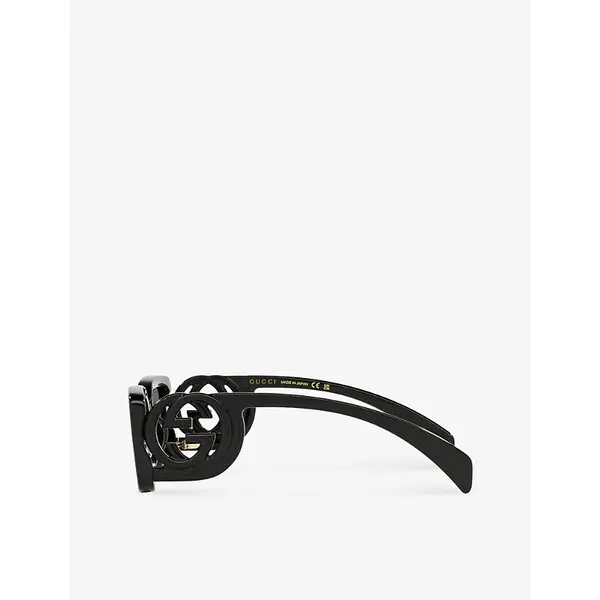 Gucci Rectangle Frame Acetate Sunglasses - Black